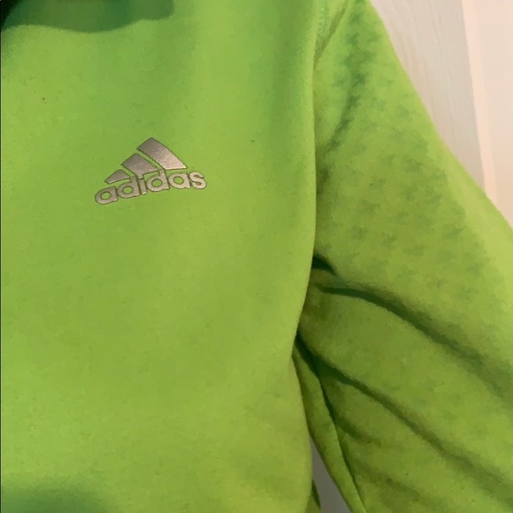 adidas | Tops | Adidas Climaheat Neon Green Hoodie Jacket | Poshmark
